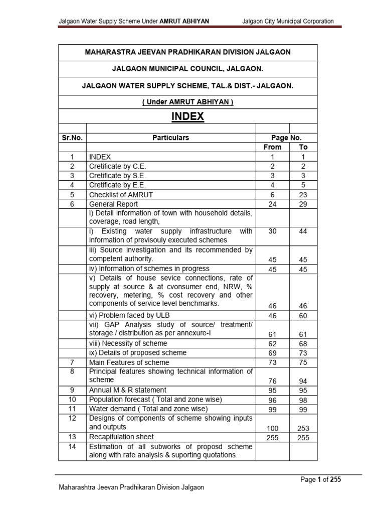 Amrut Scheme Report | PDF