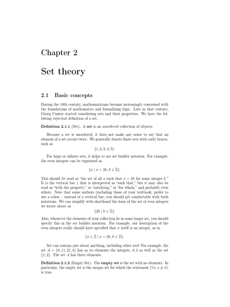 Set Theory | PDF | Set (Mathematics) | Logic