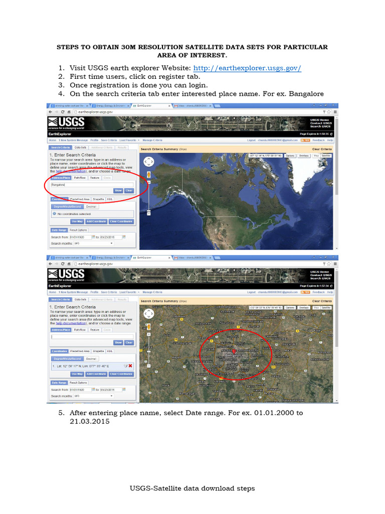 How To Download LANDSAT Data | PDF | Science & Mathematics | Computers