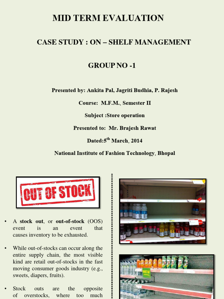 On-Shelf Management Case Study Analysis | PDF | Business