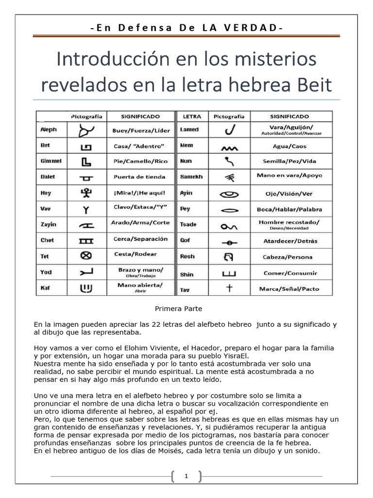 B - Yeshúa HaElohim en La Letra Bet | PDF