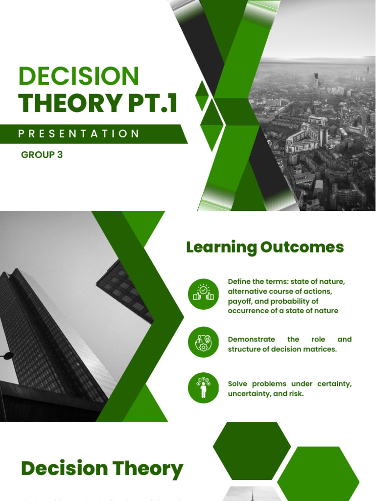 Chapter 3 Decision Theory Part 1 Pdf Decision Making Risk 