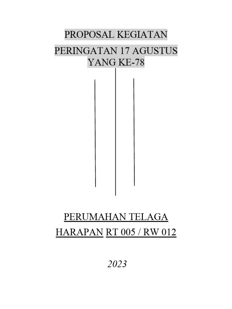 Proposal Kegiatan Agustusan 2 | PDF | Olahraga & Rekreasi