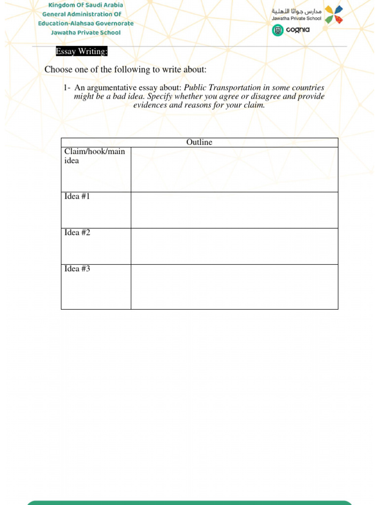 Argumentative Essay on Public Transportation | PDF | Finance & Money ...
