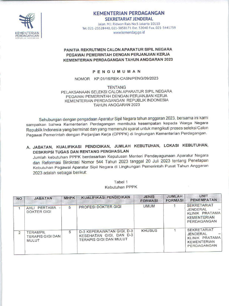 Kementrian Perdagangan - p3k | PDF