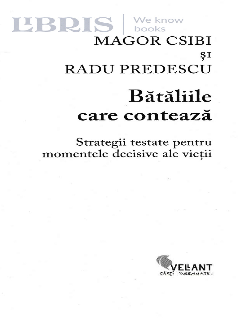 Bataliile Care Conteaza - Magor Csibi, Radu Predescu | PDF