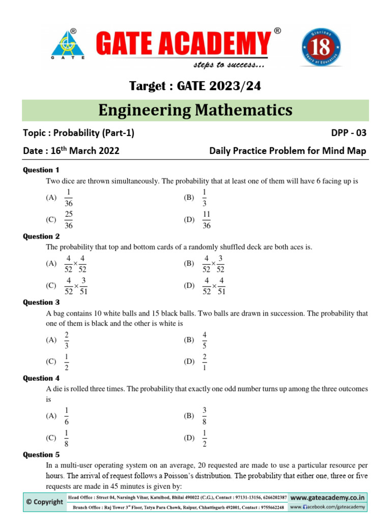 Mathematics DPP-03 16-03-22 Sir Sheet | PDF Mathematics DPP-03 16-03-22 Sir Sheet | PDF
