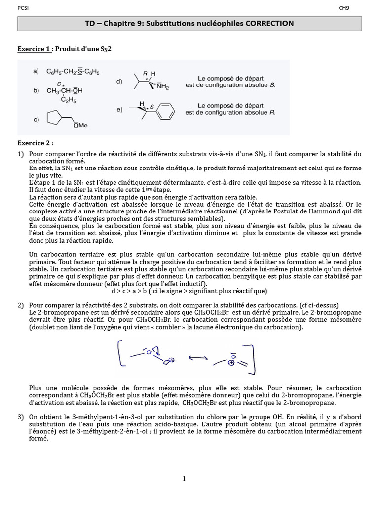 TD Chapitre9 SN Correction | PDF