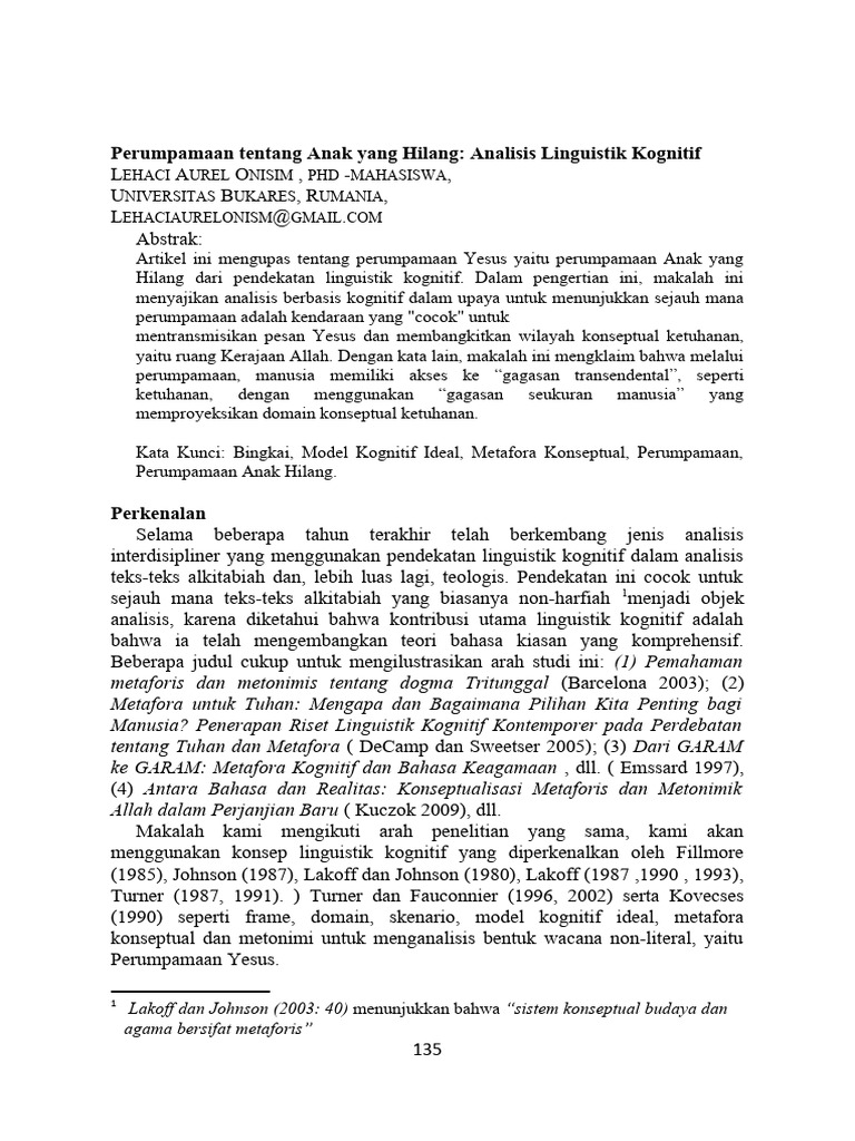 The Parable of The Prodigal Son A Cognit | PDF