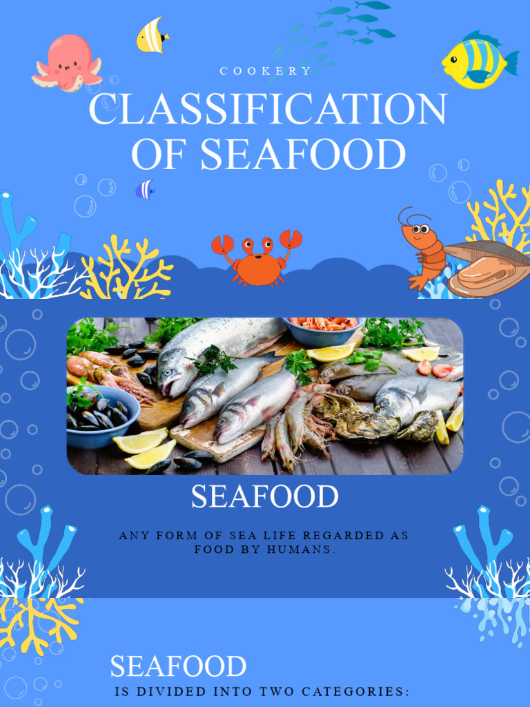 Seafood Classification Overview | PDF | Fish | Mollusca