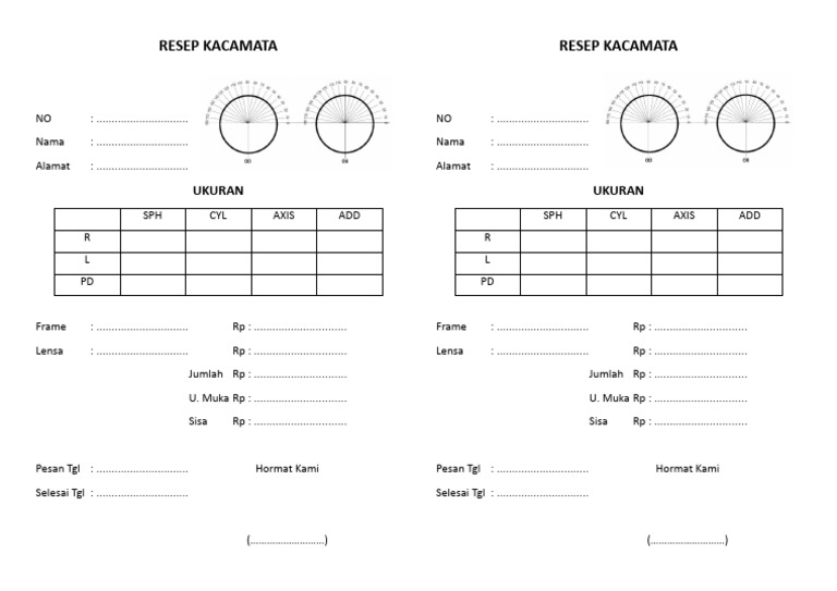 Resep Kacamata | PDF