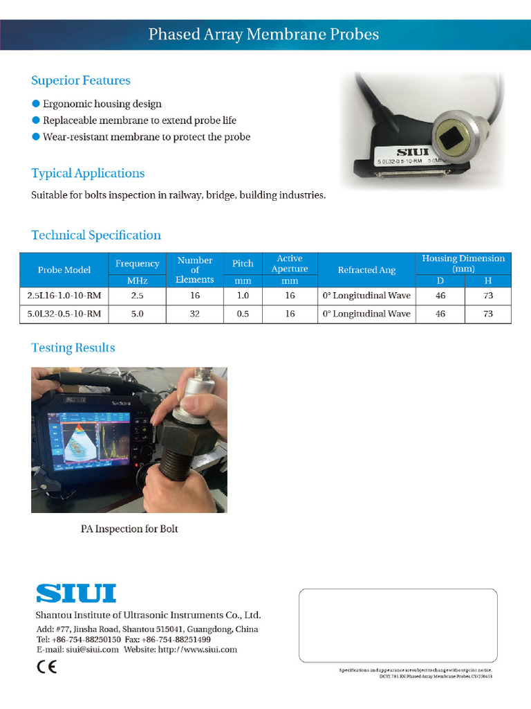 Phased Array Membrane Probes | PDF