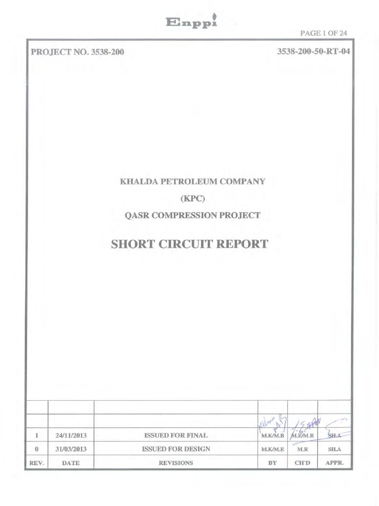 6 4 4 4 Short Circuit Report PDF Electric Power Electrical