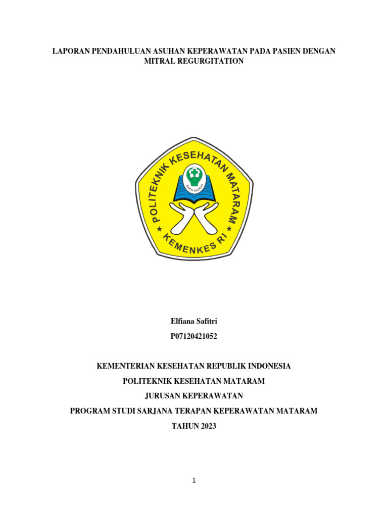 Asuhan Keperawatan Mitral Regurgitasi | PDF | Perjalanan