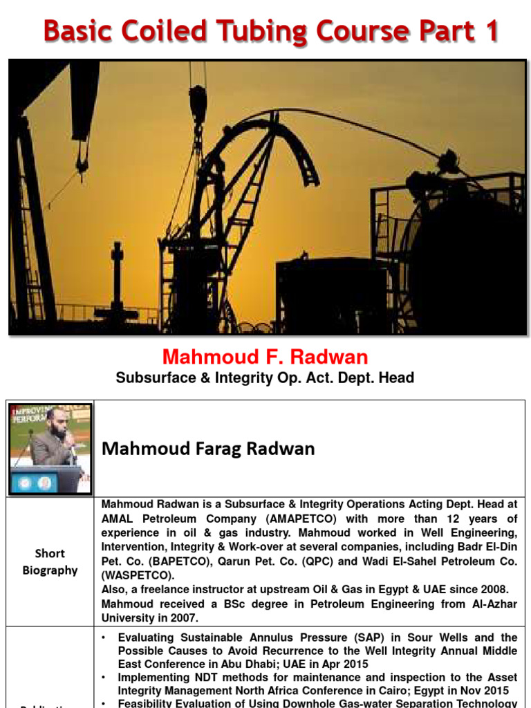 Coiled Tubing Basics for Oil Experts | PDF | Oil Well | Pipe (Fluid ...