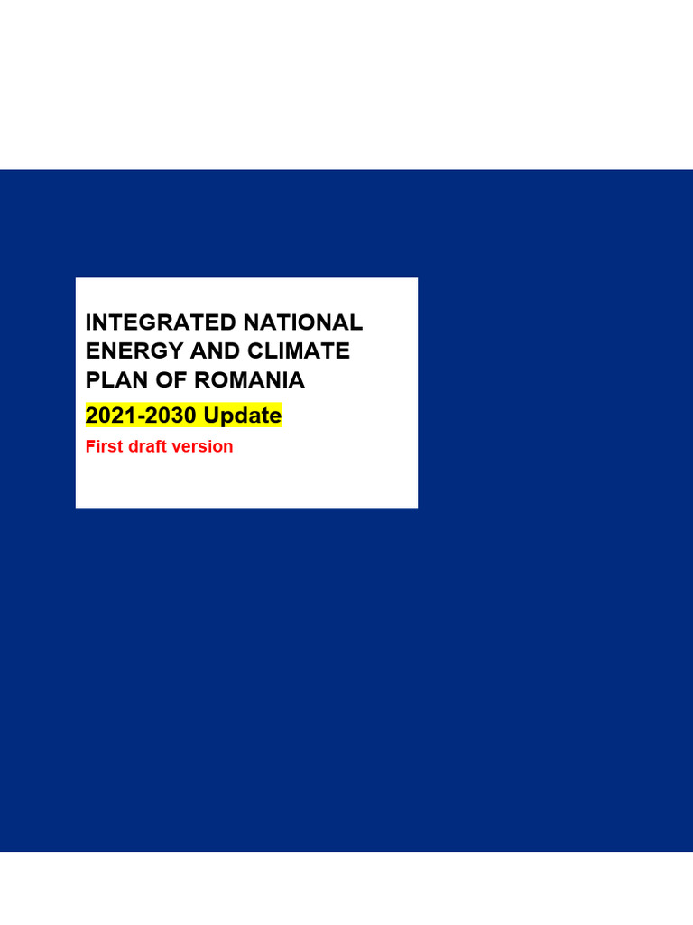 Romania - Draft Updated Necp 2021-2030 | PDF | Renewable Energy ...