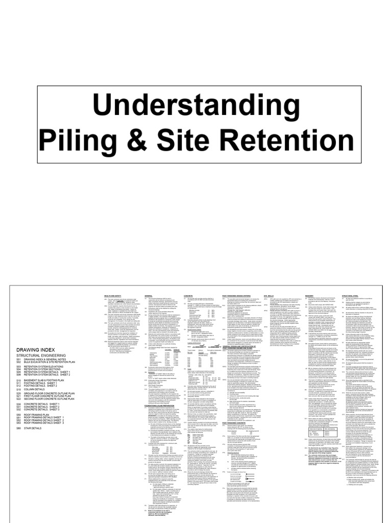 Retention Drawing Standards Overview | PDF | Concrete | Architectural ...