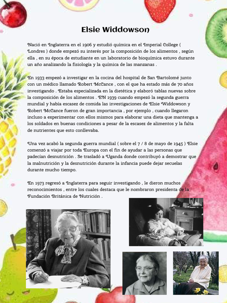 Elsie Widdowson | PDF