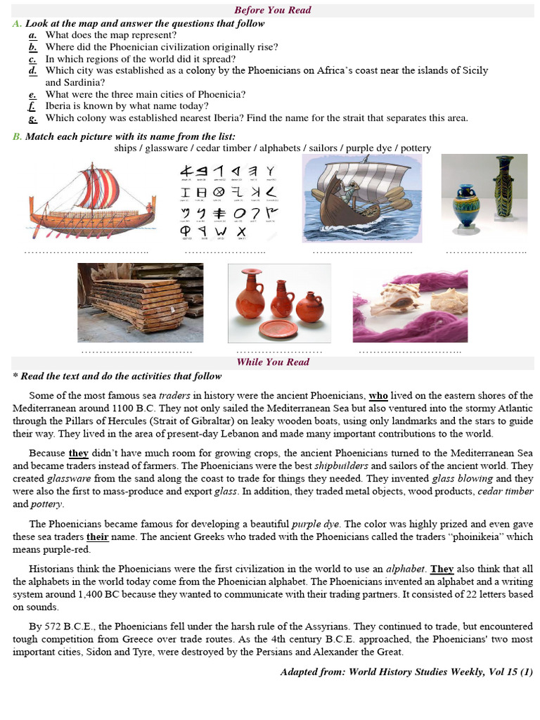 Reading - Worksheet | PDF