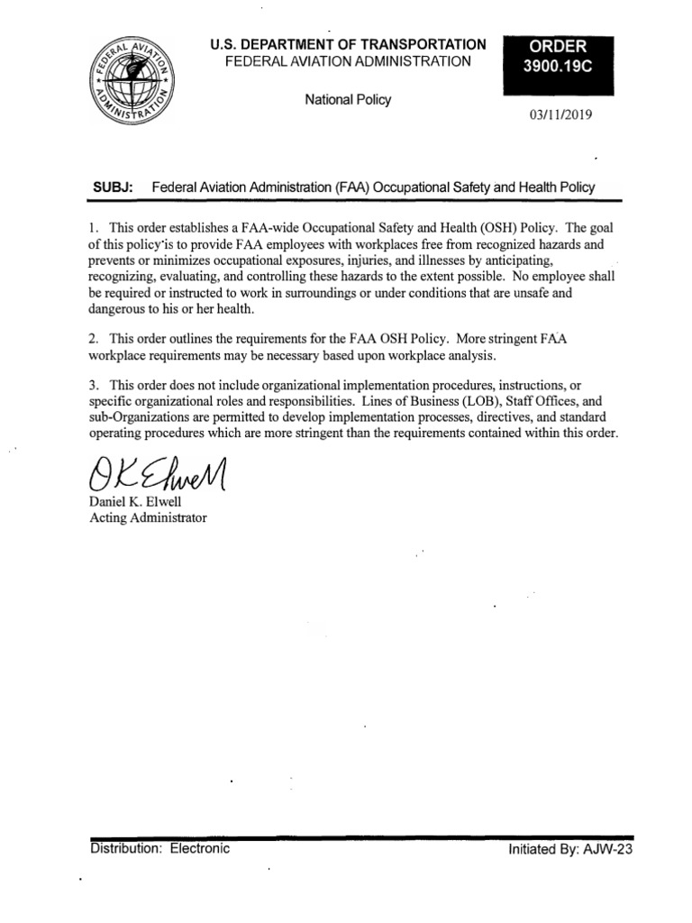 FAA Order 3900.19C | PDF | Occupational Safety And Health ...