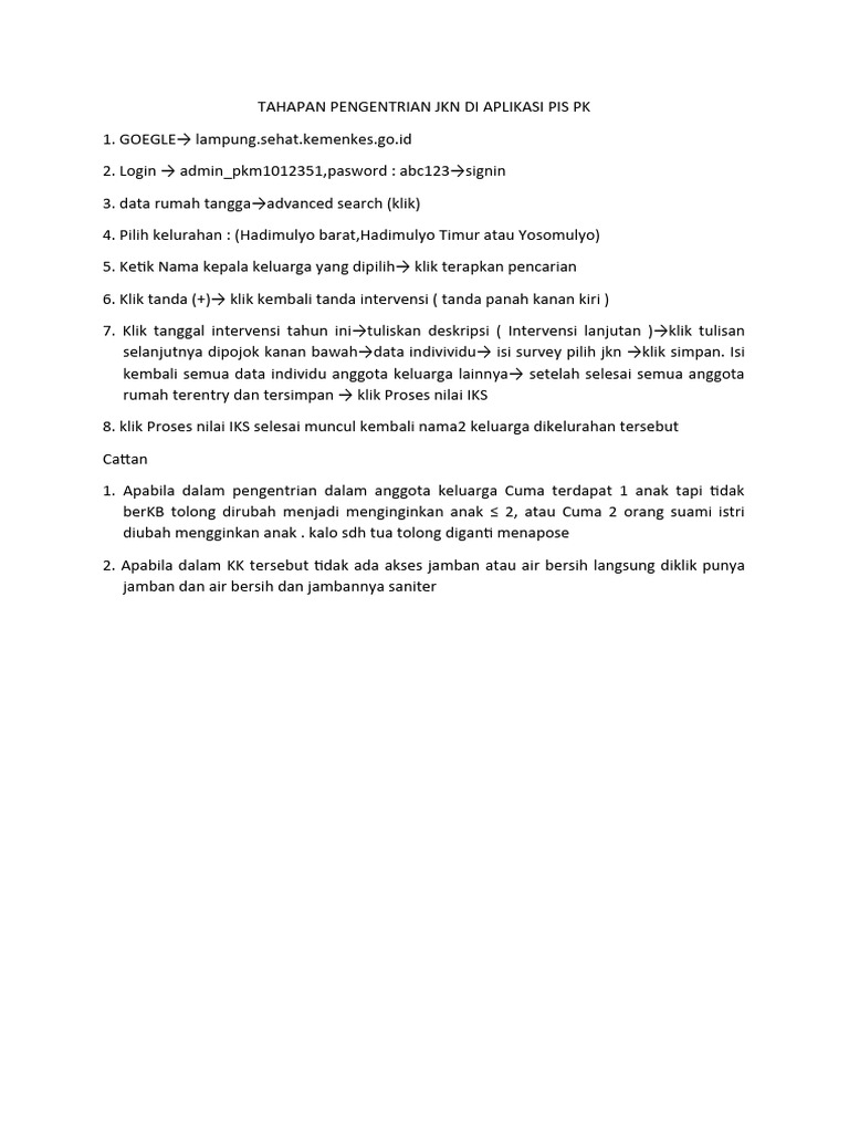 Tahapan Pengentrian Intervensi | PDF