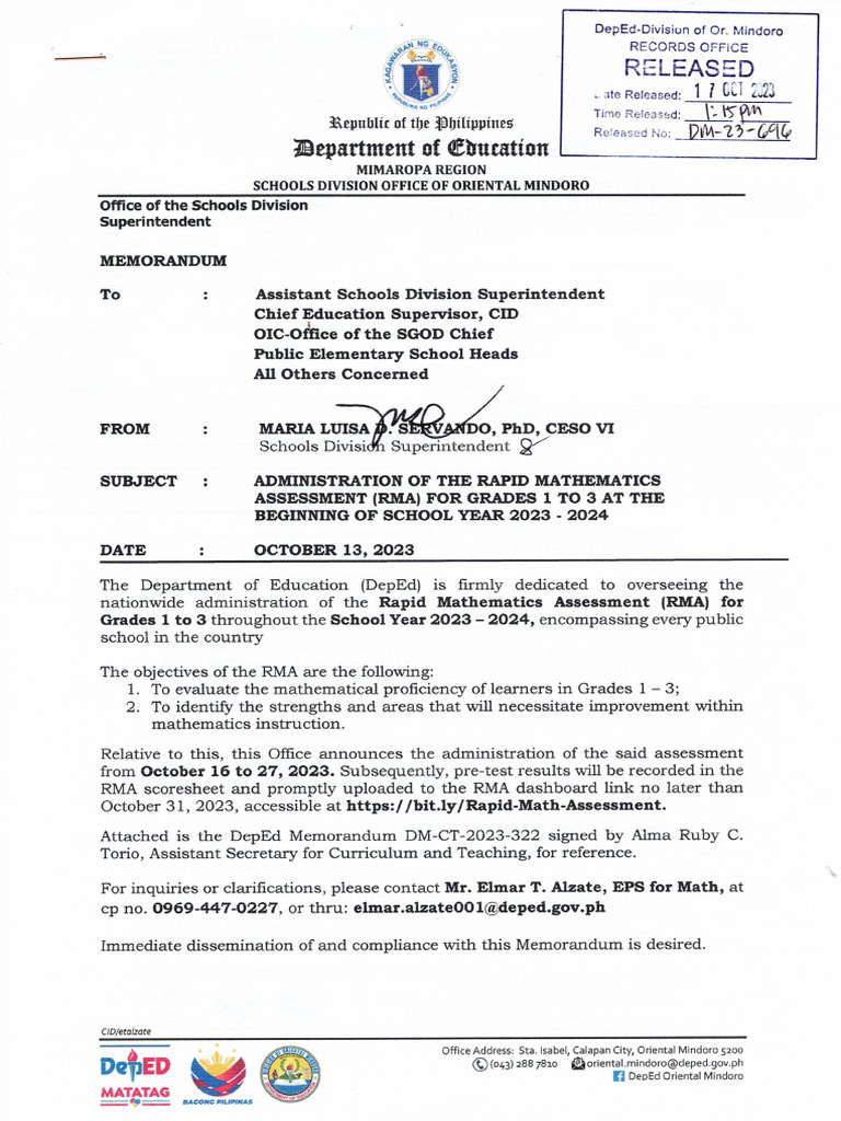 DM Administration-of-the-Rapid-Mathematics-Assessment-RMA-for-Grades-1 ... DM Administration-of-the-Rapid-Mathematics-Assessment-RMA-for-Grades-1 ...