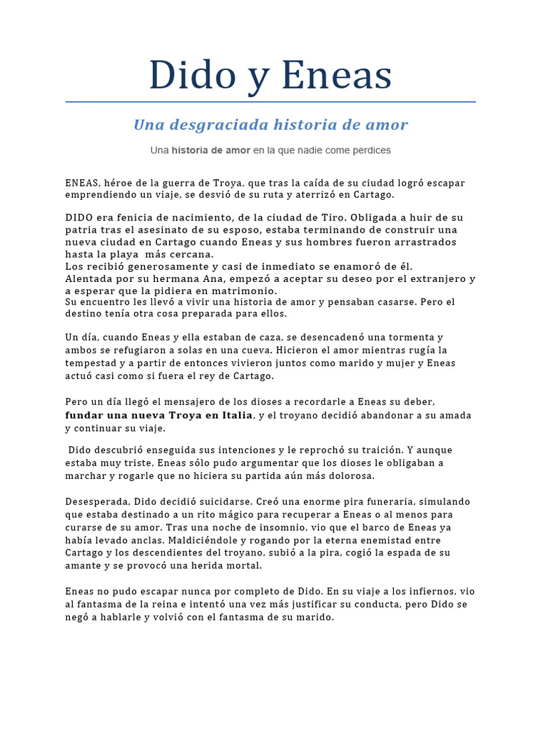 Dido y Eneas | PDF