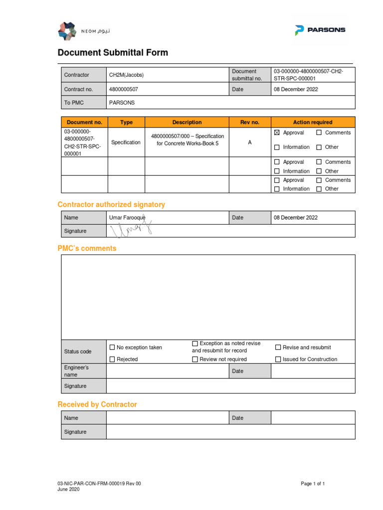 03-000000-4800000507-CH2-STR-SPC-000001 - A Spec Concrete v1 Issued | PDF