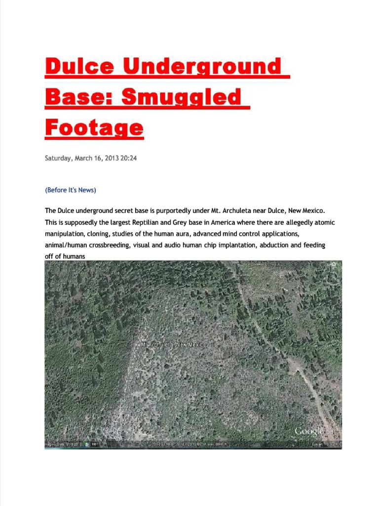 Dulce Underground Base Smuggled Footage | PDF | Science & Mathematics ...