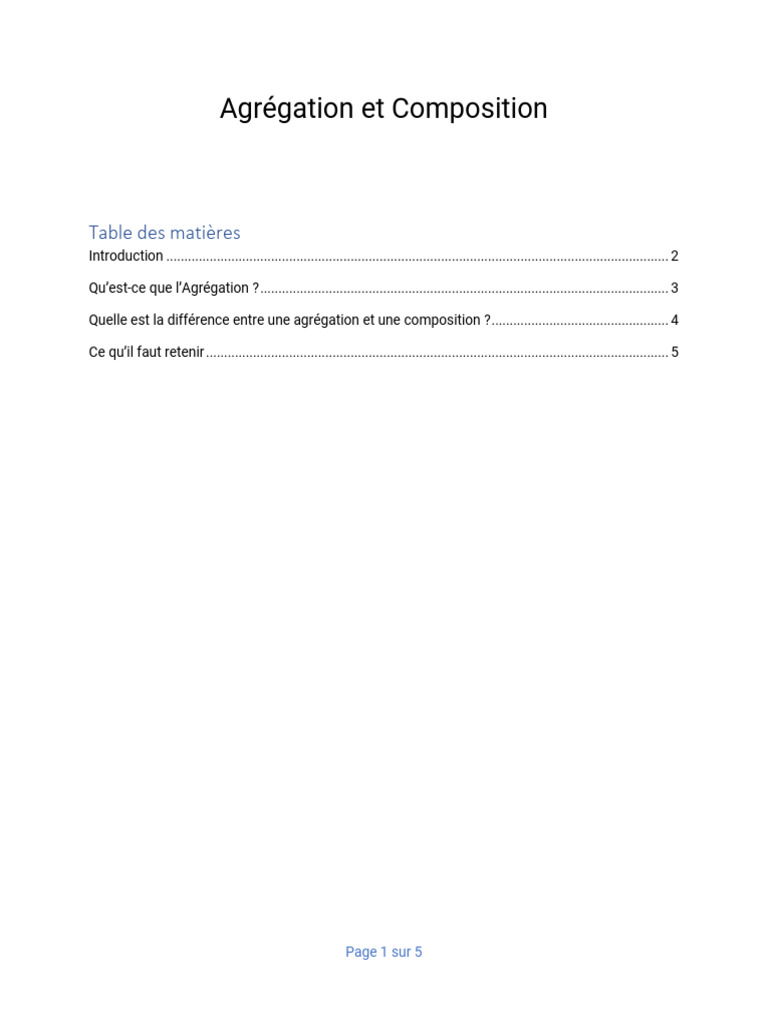 Agrégation et Composition en UML | PDF | Langage de Modélisation Unifié ...