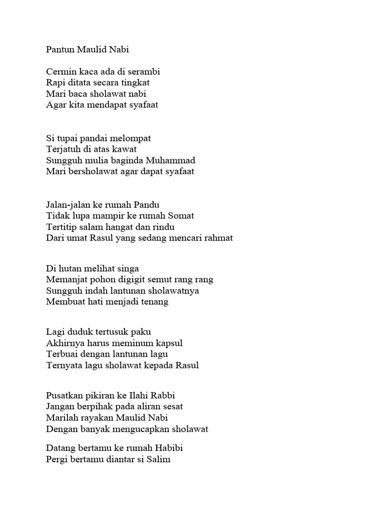 Pantun Maulid Nabi | PDF