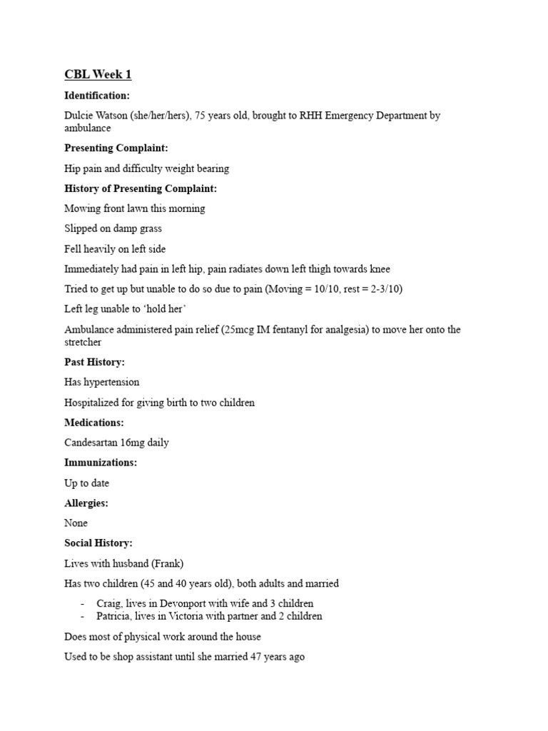 CBL W1 | PDF | Human Leg | Anesthesia
