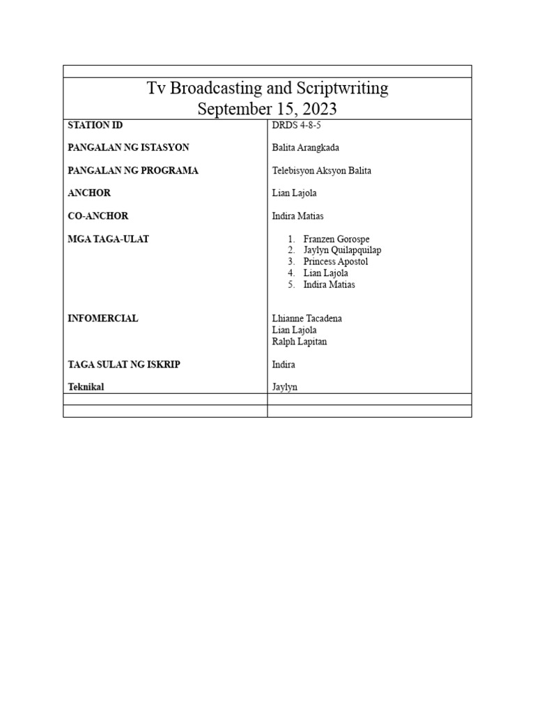 TV-BROAD-SCRIPT (1) | PDF