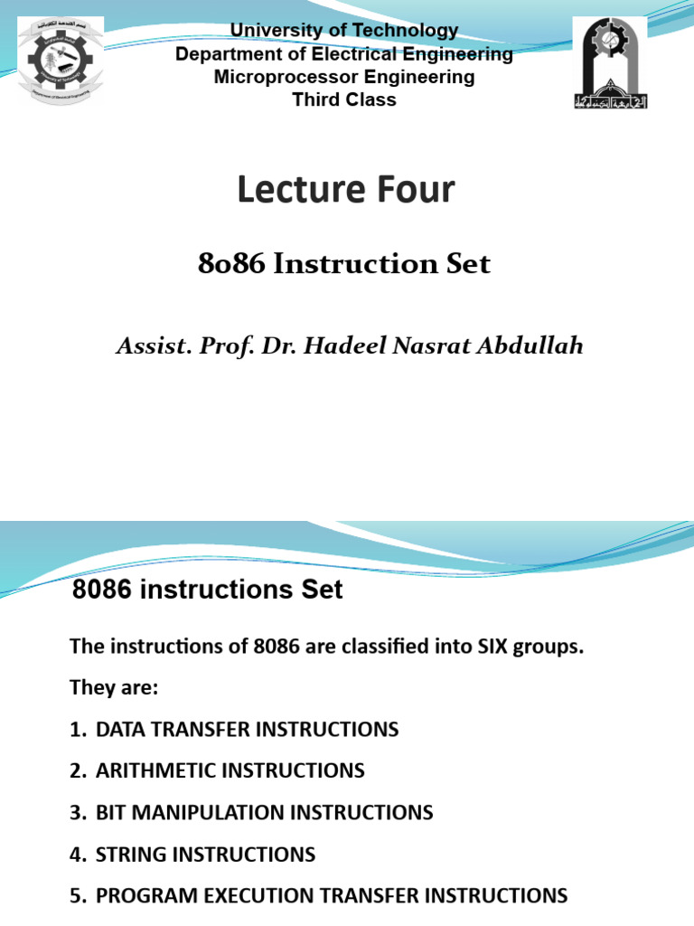 Lecture4-thirdmicroprocessorC | PDF | Central Processing Unit | Digital Electronics