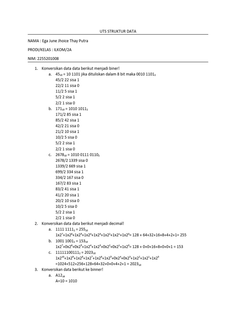 Uts Struktur Data | PDF