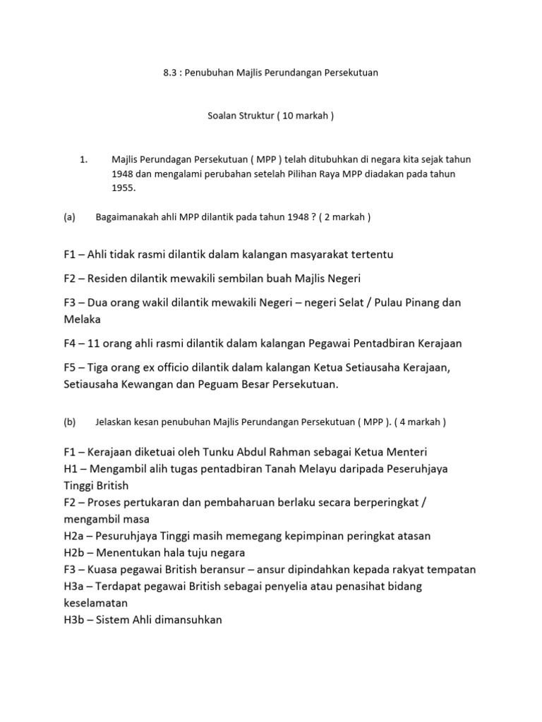 Soalan Sej 8.3 0 9.1 | PDF