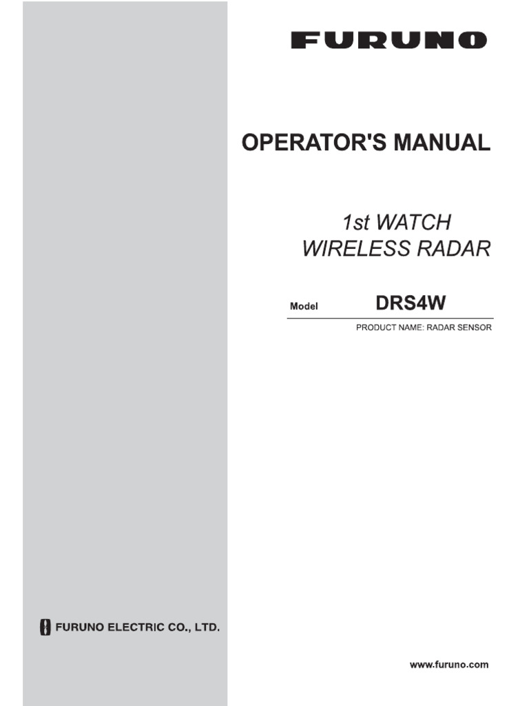 Furuno Wireless Radar Manual | PDF