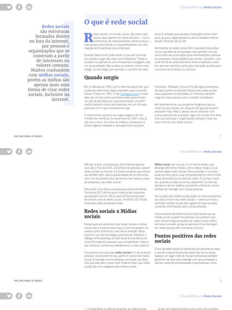 Guia Definitivo Redes Sociais | PDF