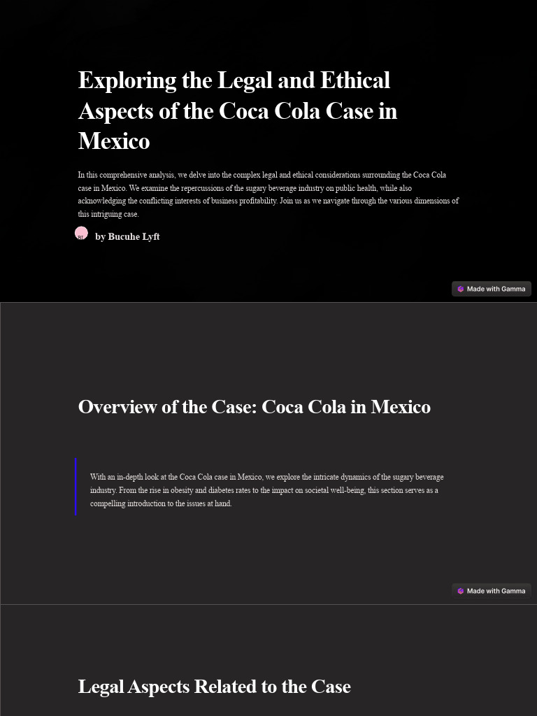 Exploring The Legal and Ethical Aspects of The Coca Cola Case in Mexico ...