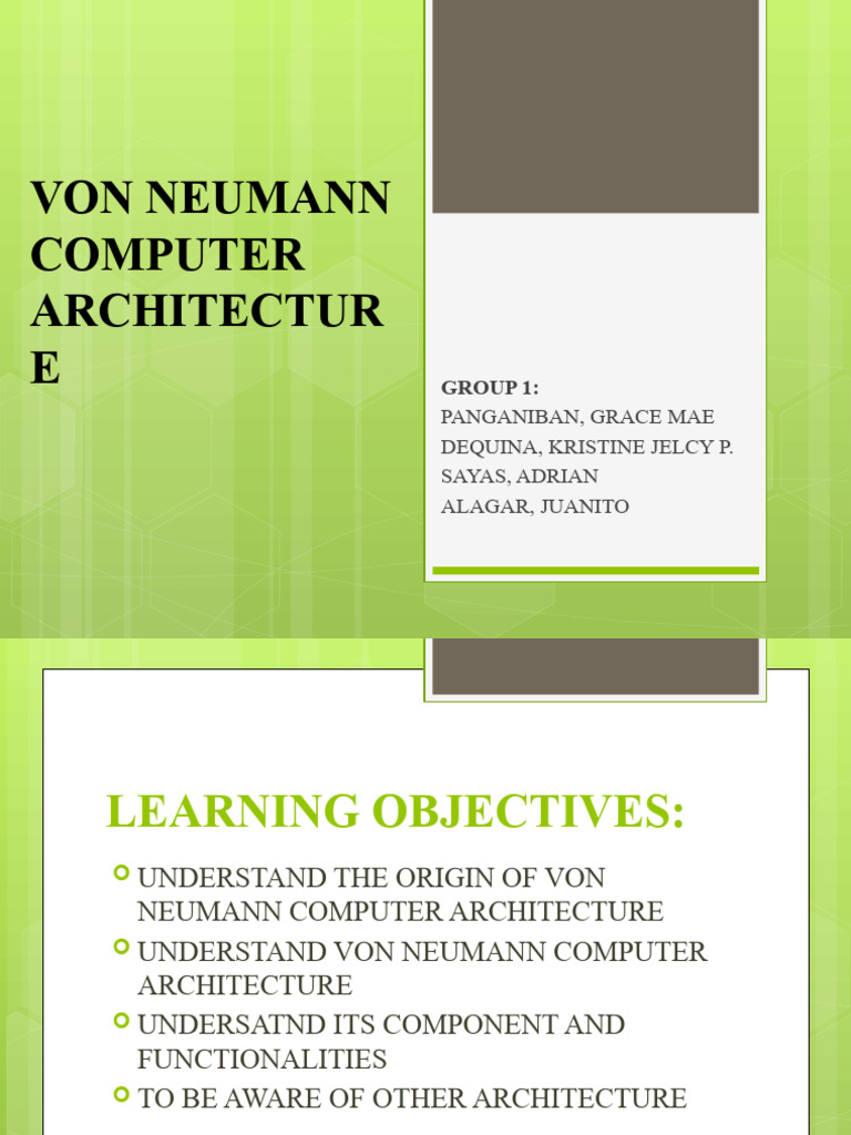 Von Neumann Computer Architecture | PDF
