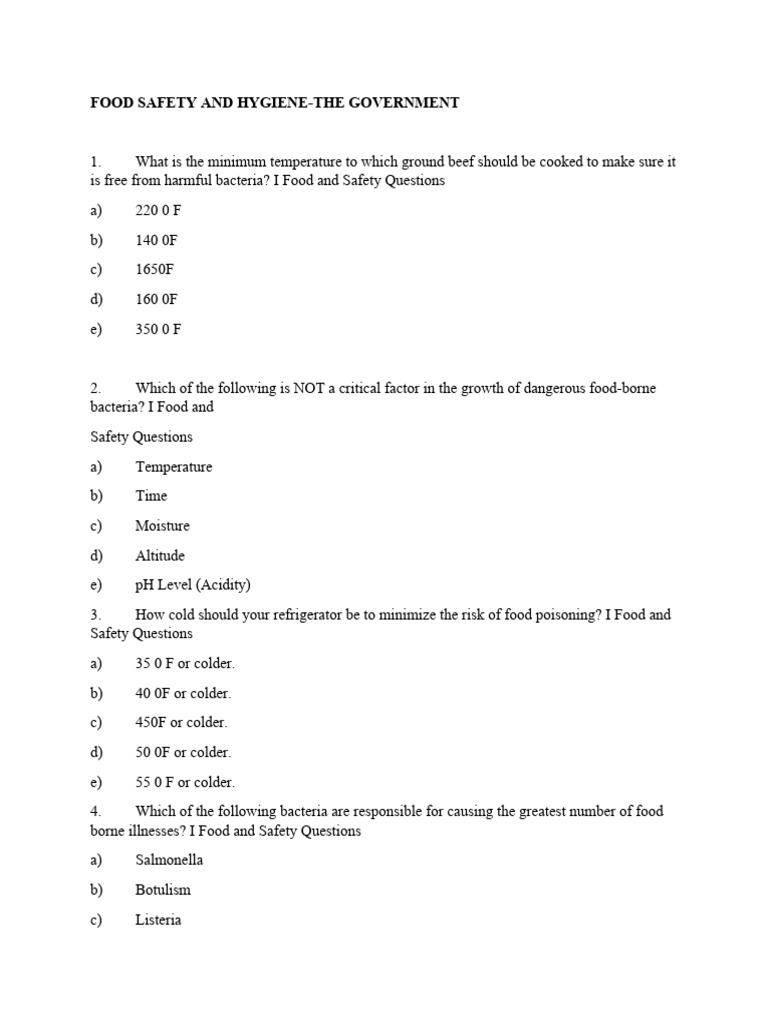 Food Safety and Hygiene | PDF | Foodborne Illness | Grilling