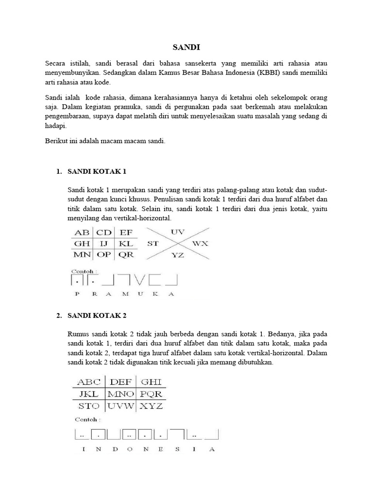 SANDI | PDF | Seni & Disiplin Bahasa
