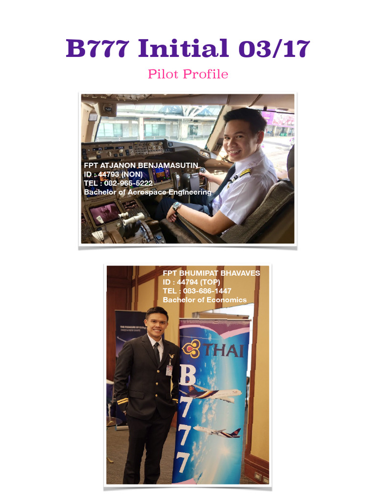 B777 Pilot Profiles and Qualifications | PDF | Business | Technology ...