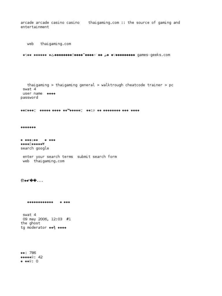 cheat code swat 4 | Software | Computing