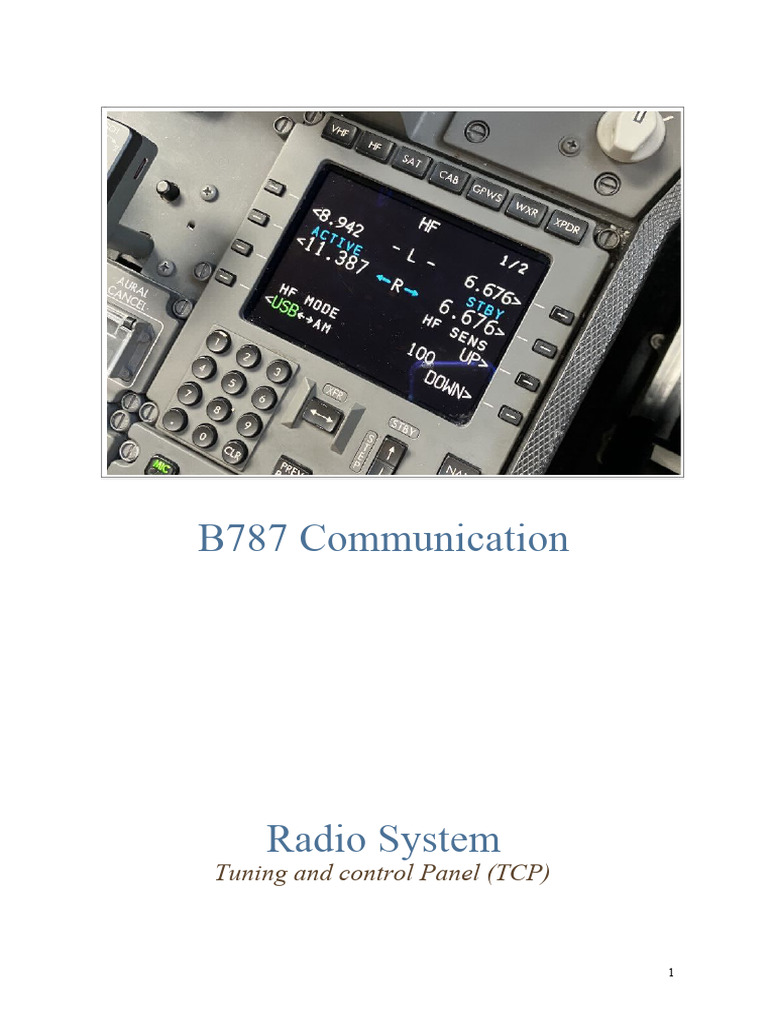 B787 Commu | PDF | Air Traffic Control | High Frequency