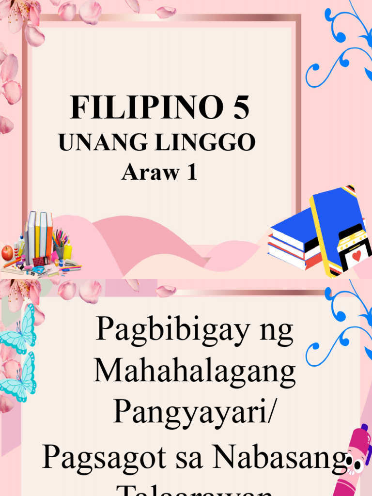 Filipino 5-Q2 W1 | PDF