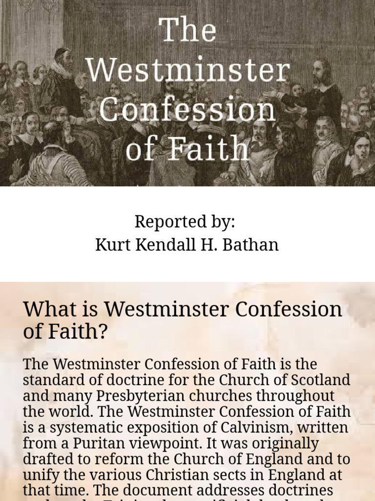 Westminster Confession of Faith | PDF | Justification (Theology ...