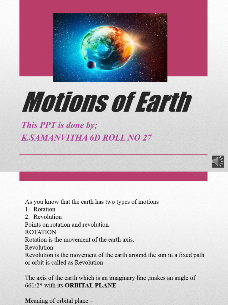 Motions of The Earth | PDF