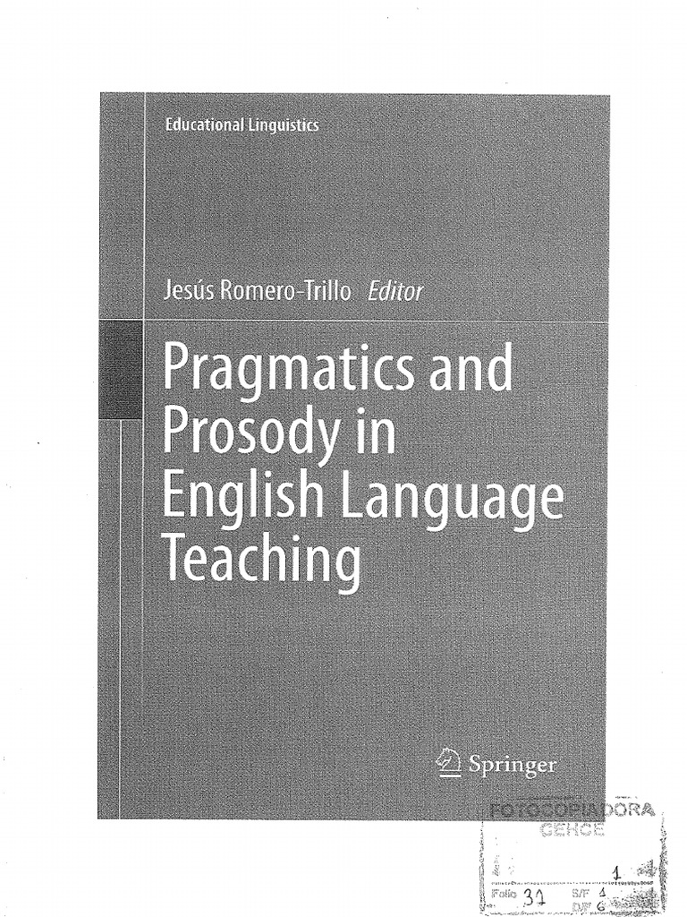 Pragmatics and Prosody in English Language Teaching | PDF