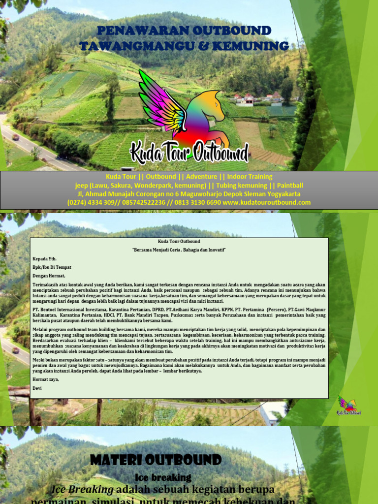 Penawaran Outbound Tawangmangu | PDF
